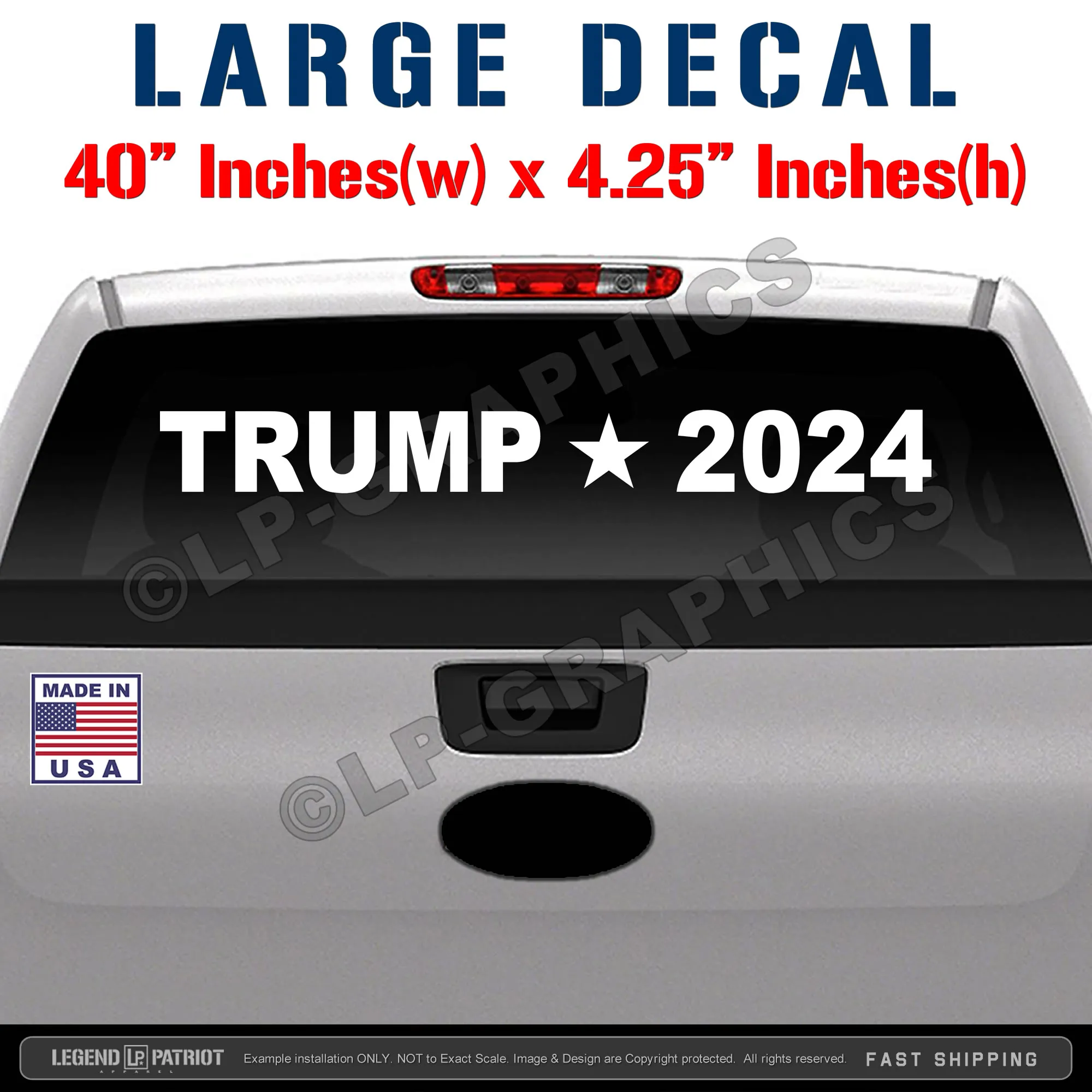 TRUMP 2024 - Wide Banner Vinyl Decal - Many Sizes and Colors - Legend ...